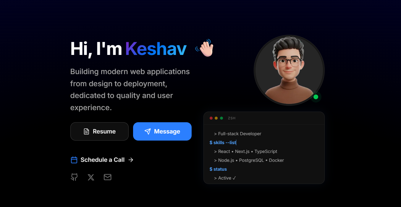 Keshav - Full Stack web developer.